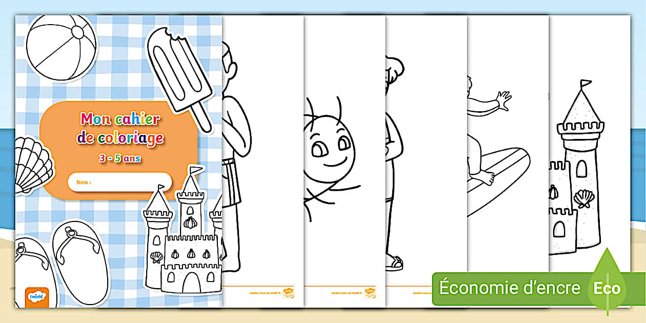 Mon cahier de coloriage de l'été (teacher made) - Twinkl