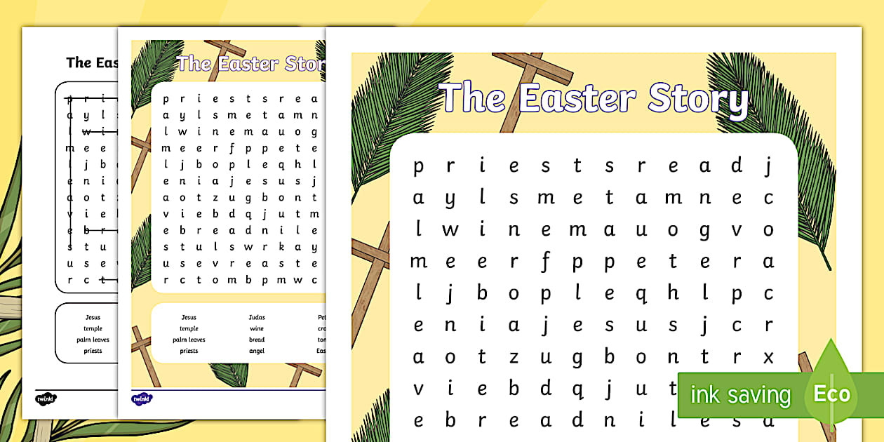 Word Search for Easter Religious Studies - Worksheet