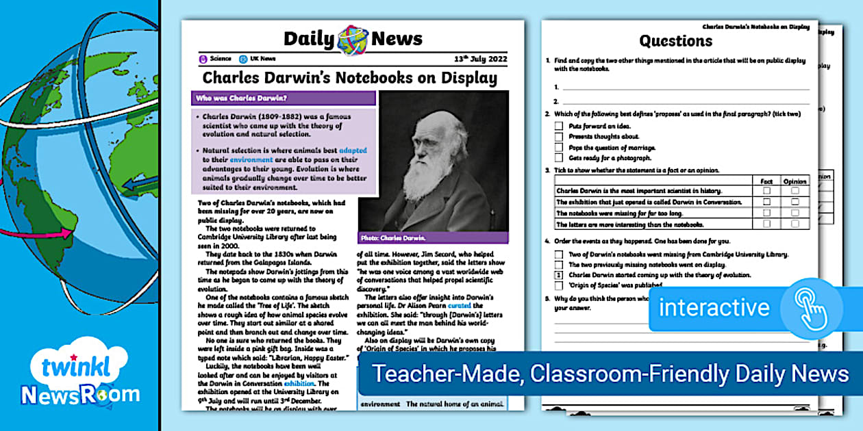 Charles Darwin's Notebooks | Twinkl Resources (Teacher-Made)