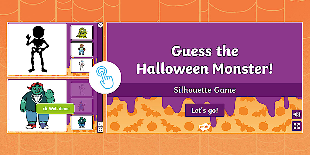 Guess the Halloween Monster! Silhouette Game (teacher made)