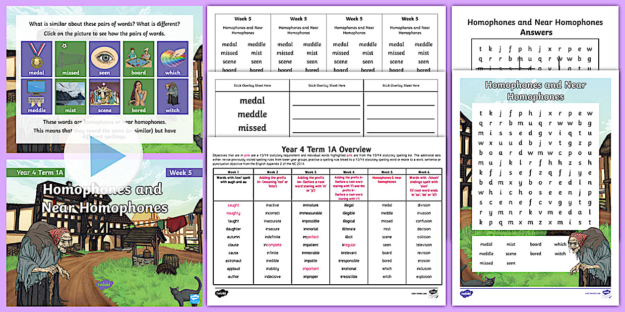 Year 4 Term 1A Week 5 Spelling Pack (professor feito)