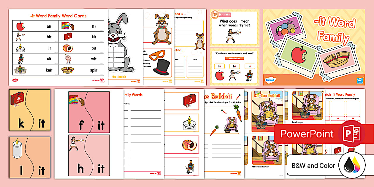 -it Word Family Resource Pack (teacher made) - Twinkl