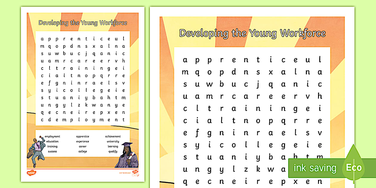 Developing the Young Workforce CfE Second Level Word Search