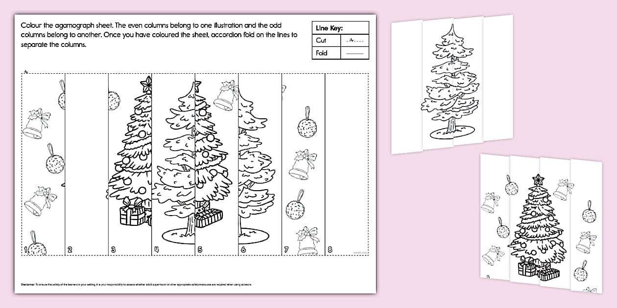 Christmas Tree Agamograph - Twinkl Christmas (teacher made)