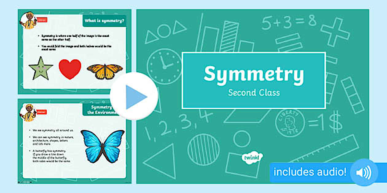 Symmetry PowerPoint with Audio - Maths Resources - Twinkl