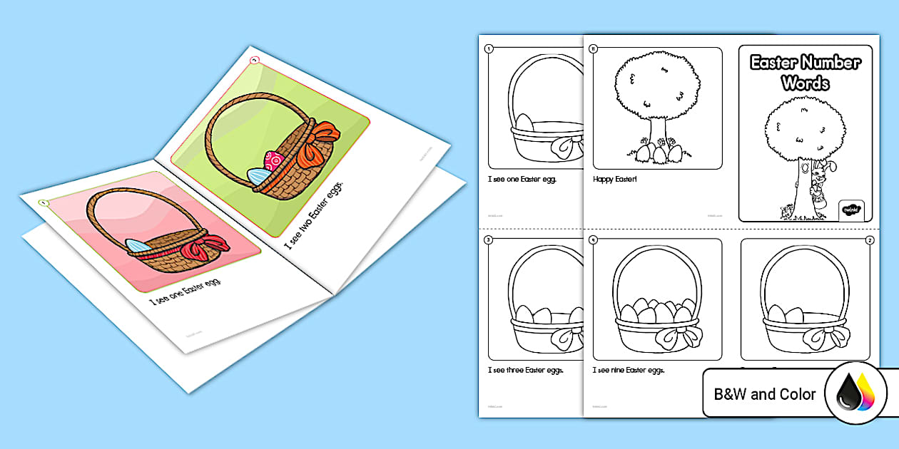 Easter Number Words Early Emergent Reader | Twinkl USA