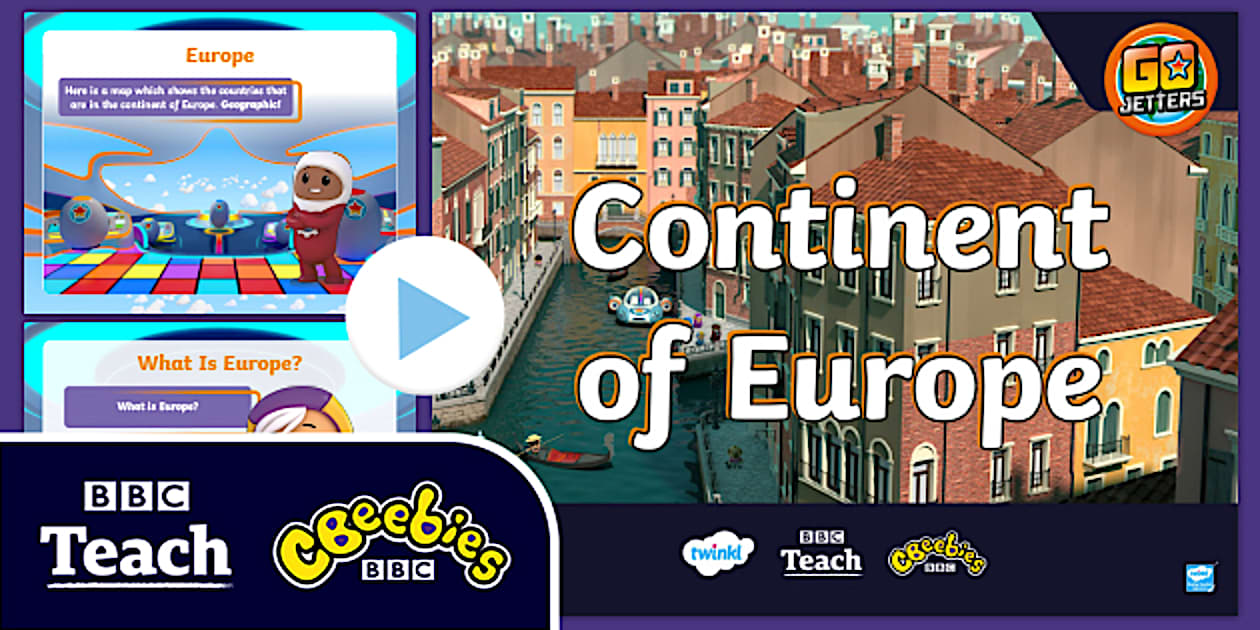 FREE! - CBeebies Go Jetters | Continent of Europe PowerPoint | KS1