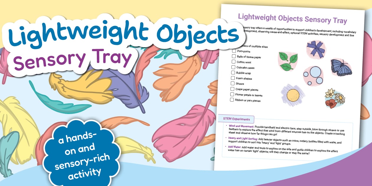 Lightweight Objects Sensory Tray