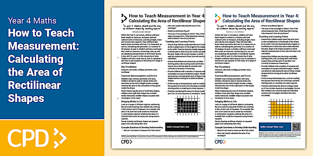 How to Teach Measurement in Year 4: Calculating the Area of Rectilinear ...