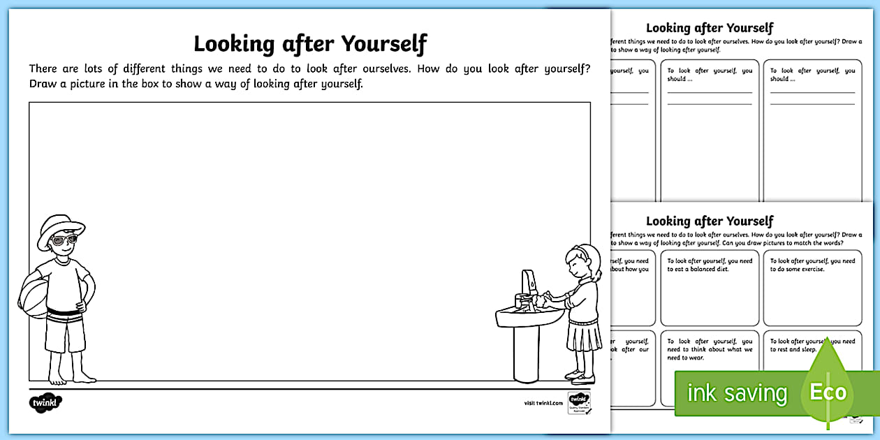 SA All About Me - Looking after Yourself Worksheets - Twinkl
