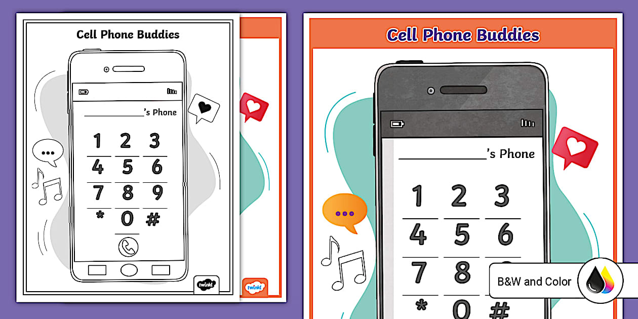 Partner Up Cell Phone Buddy Poster for 6th-8th Grade