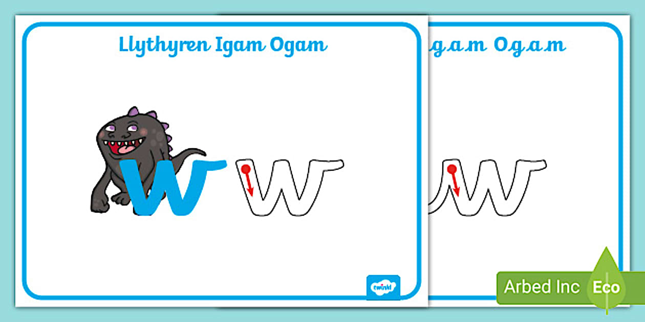 Llythyren Igam Ogam 'W' (teacher made) - Twinkl