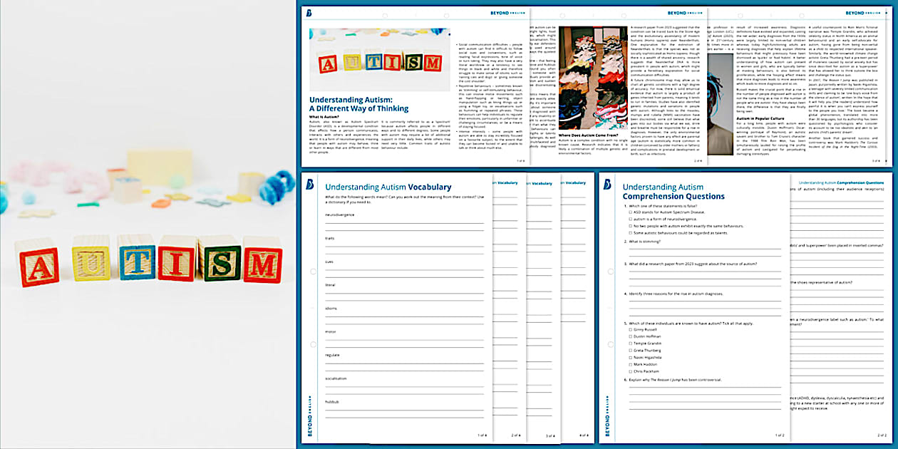 Understanding Autism Reading Comprehension (Teacher-Made)