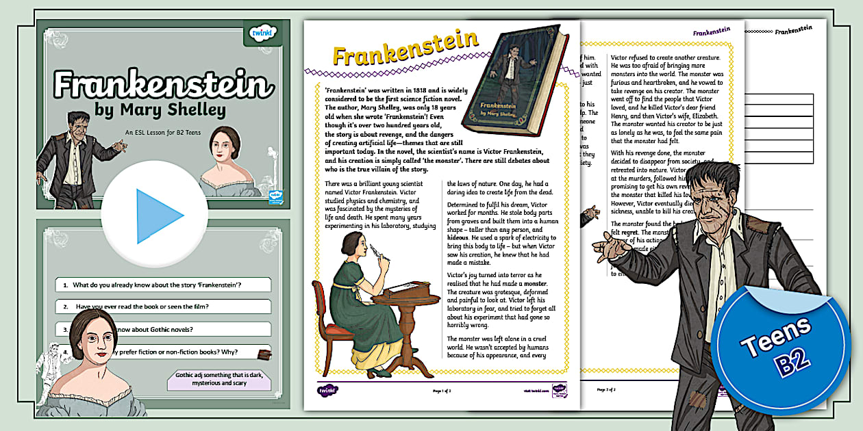 ESL Frankenstein Teaching Pack for Teens! (teacher made)