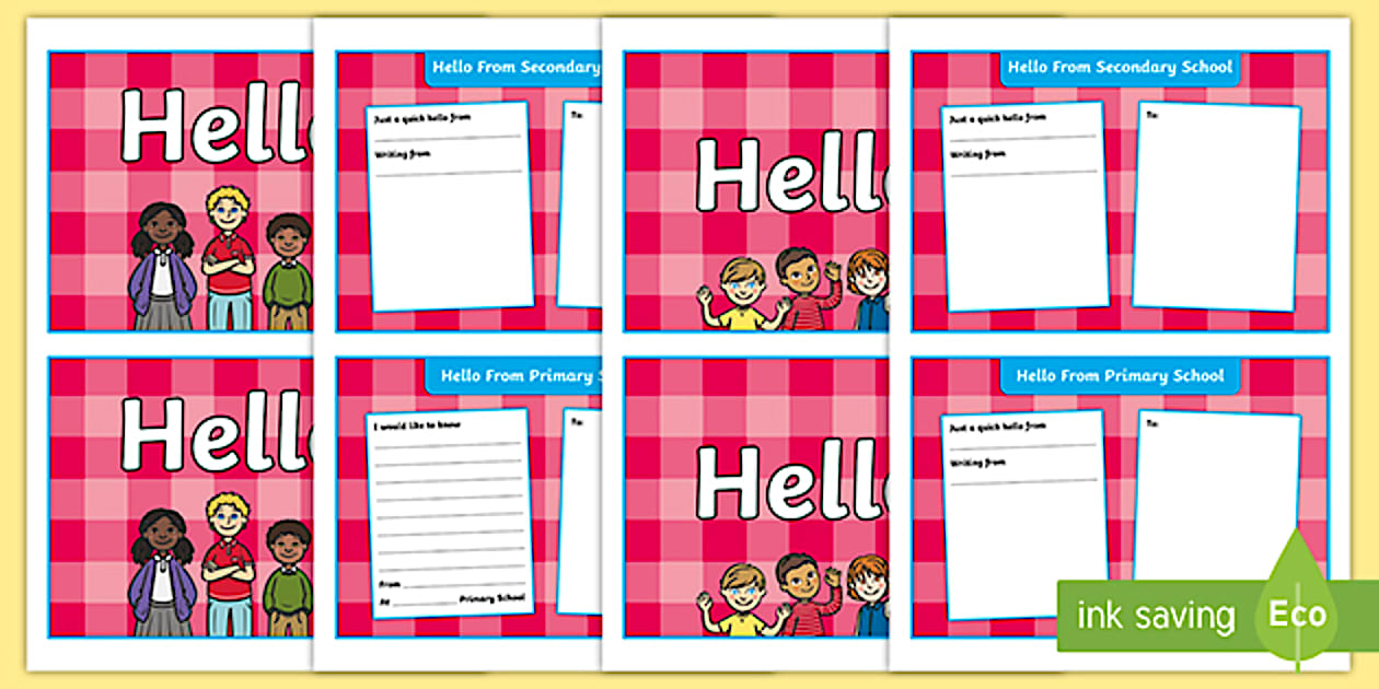 Year 6 to Year 7 Transition Question and Answer Postcards