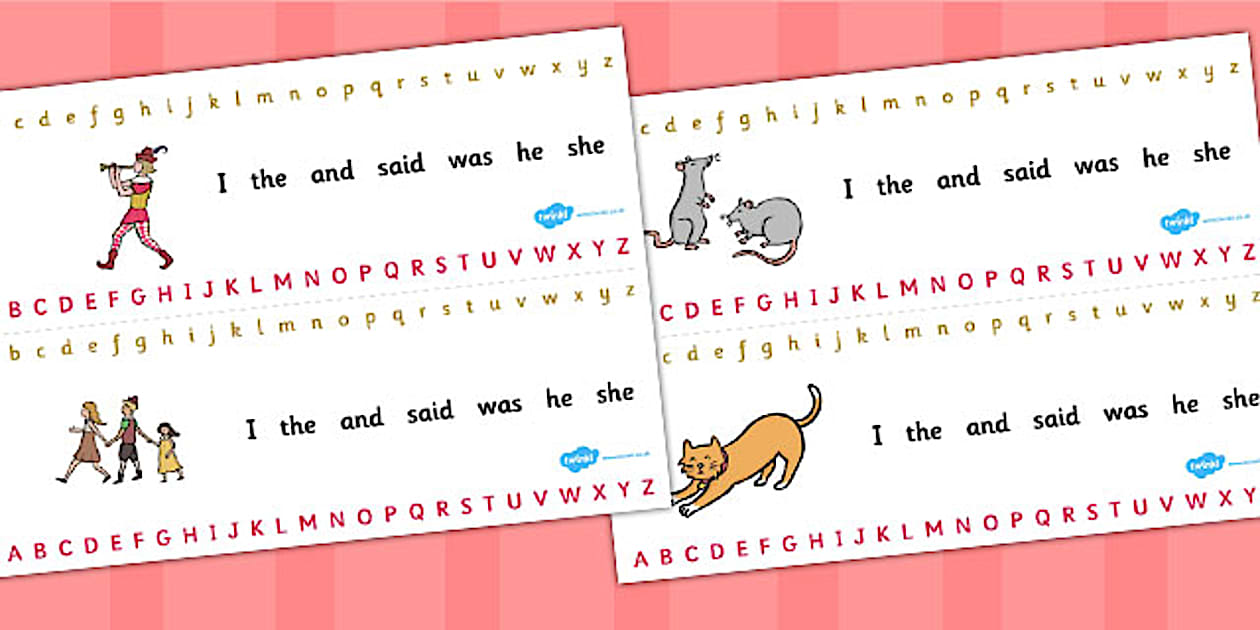 Cursive The Pied Piper Alphabet Strips - Twinkl