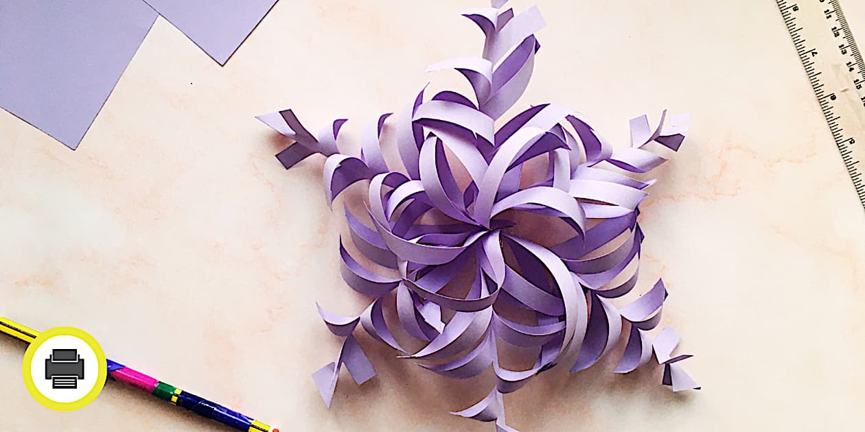 Paper Snowflake Winter Craft Activity (teacher made)