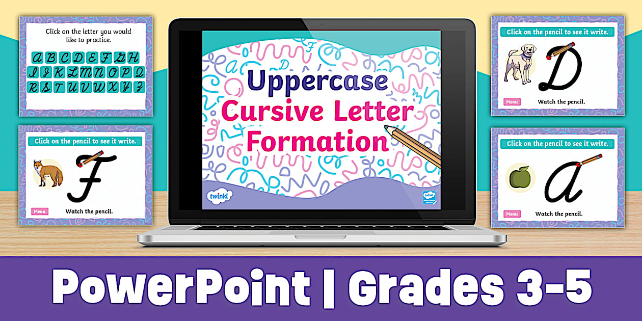 Uppercase Cursive Letter Formation PowerPoint