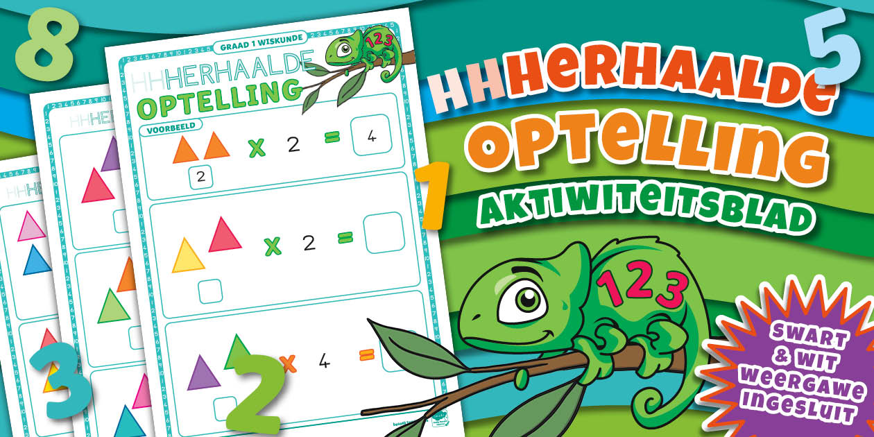 Graad 1 Wiskunde – Werkkaart: Herhaalde Optelling