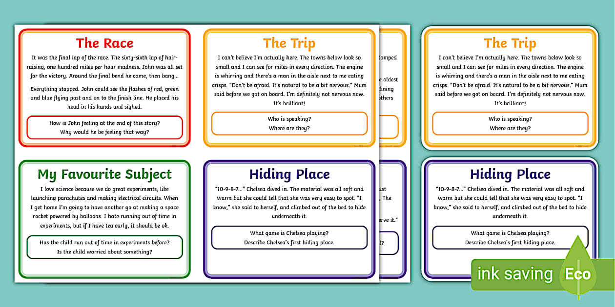 KS2 Inference Questions Challenge Cards - Primary Resource