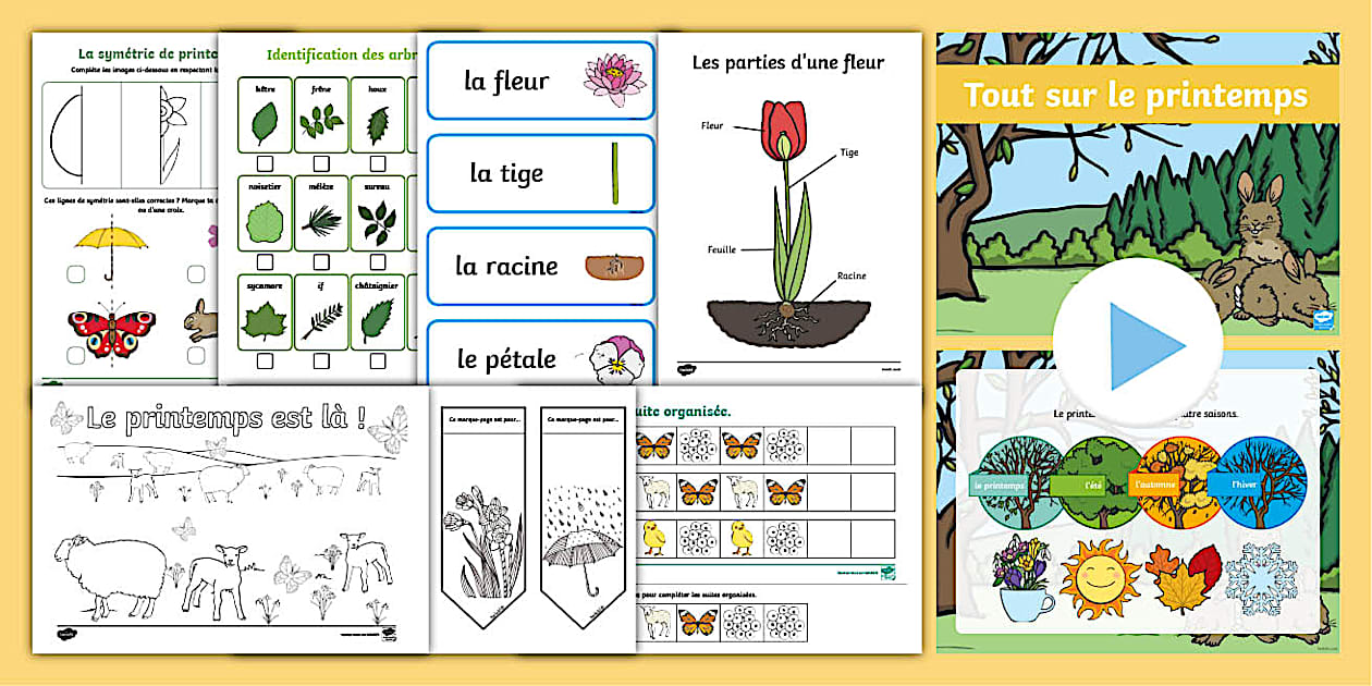 Pack de ressources sur le printemps - maternelle - Twinkl