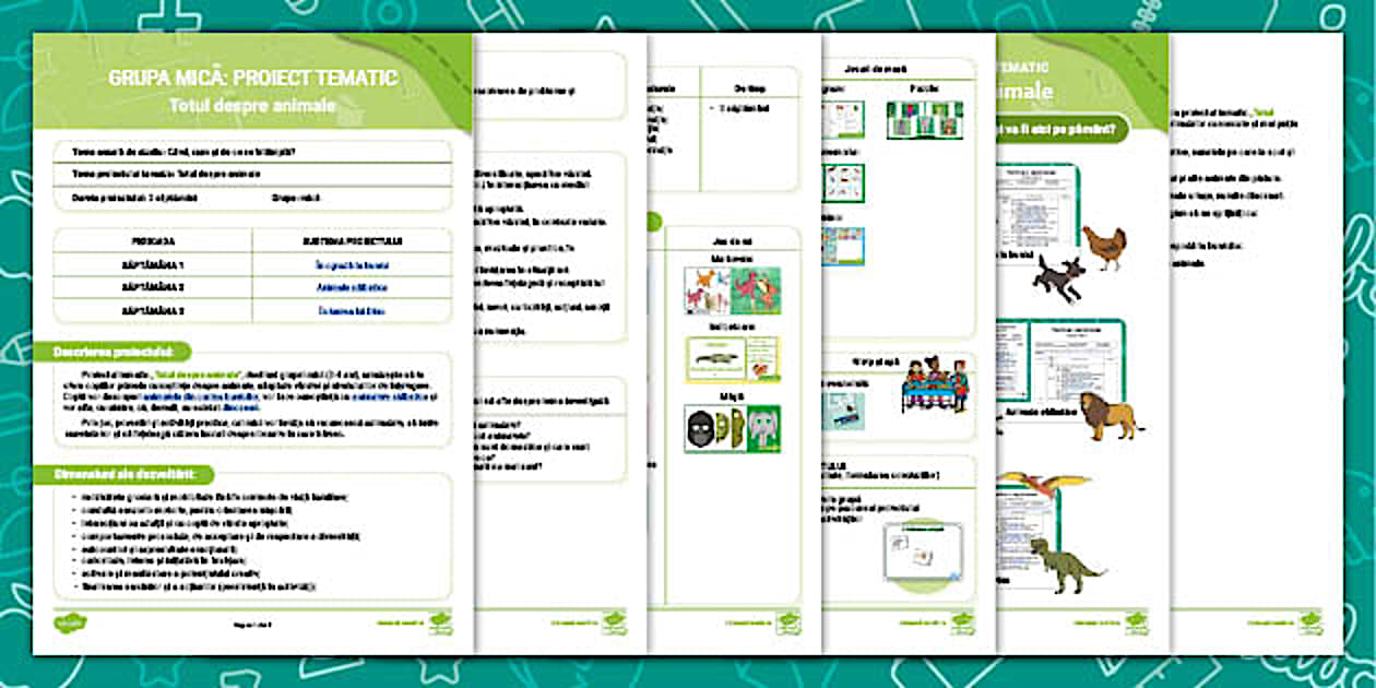 Grupa mică: Totul despre animale – Proiect tematic