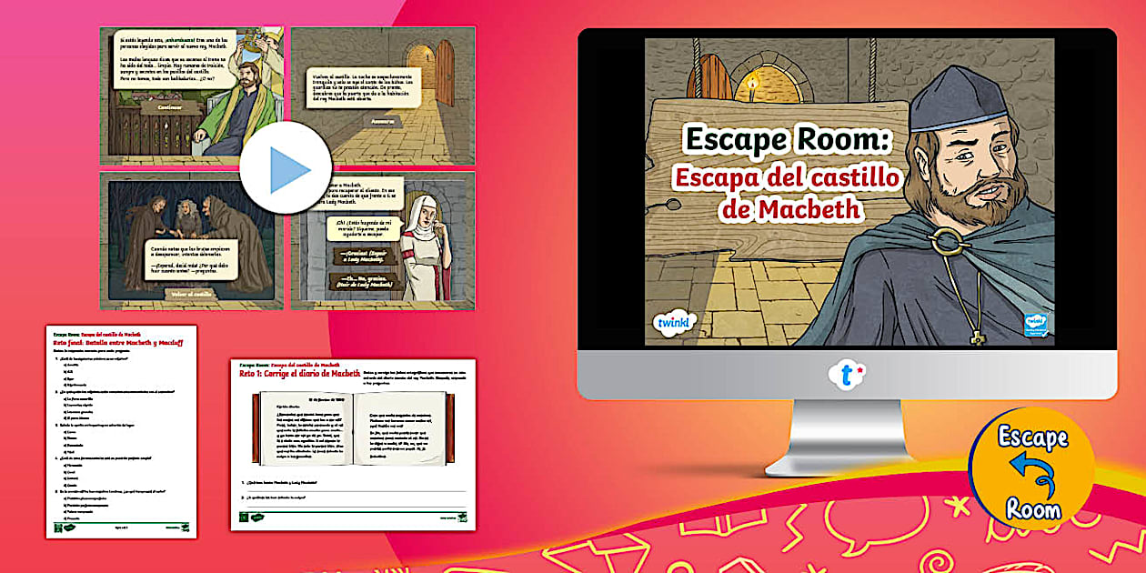 Escape room: Escapa del castillo de Macbeth - Twinkl