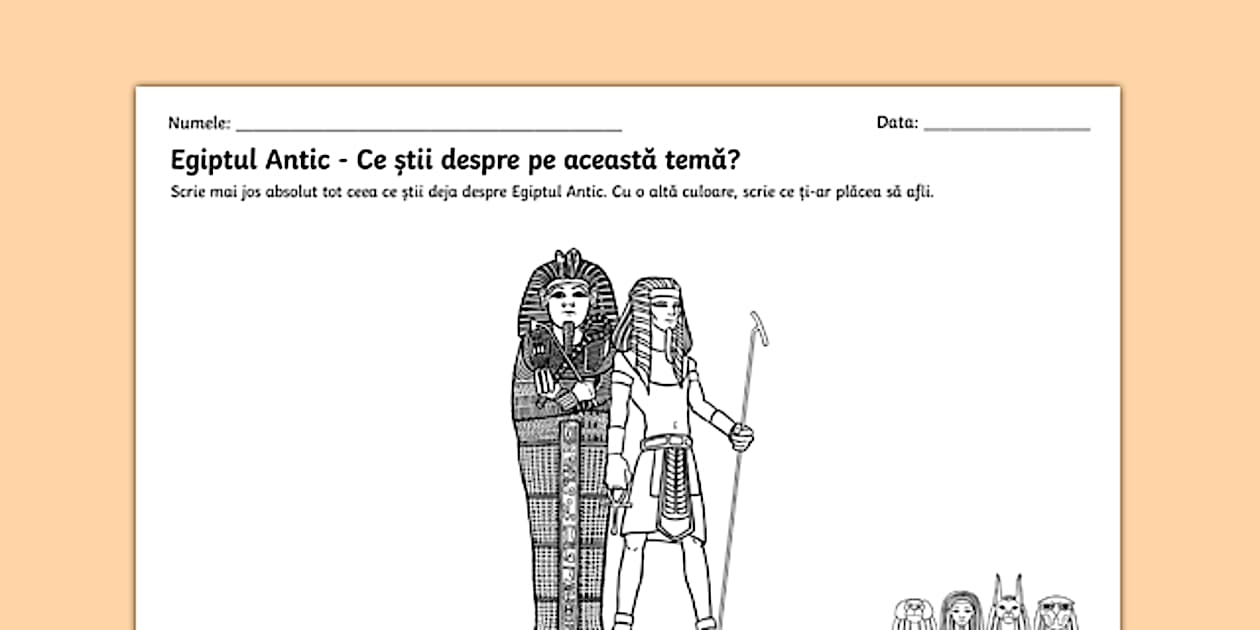 Egiptul Antic - Fișă de lucru (teacher made) - Twinkl