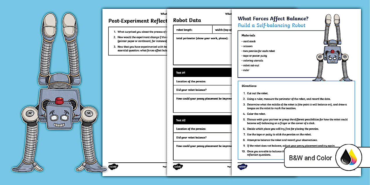 Robot Balancing STEAM Activity (Teacher-Made) - Twinkl