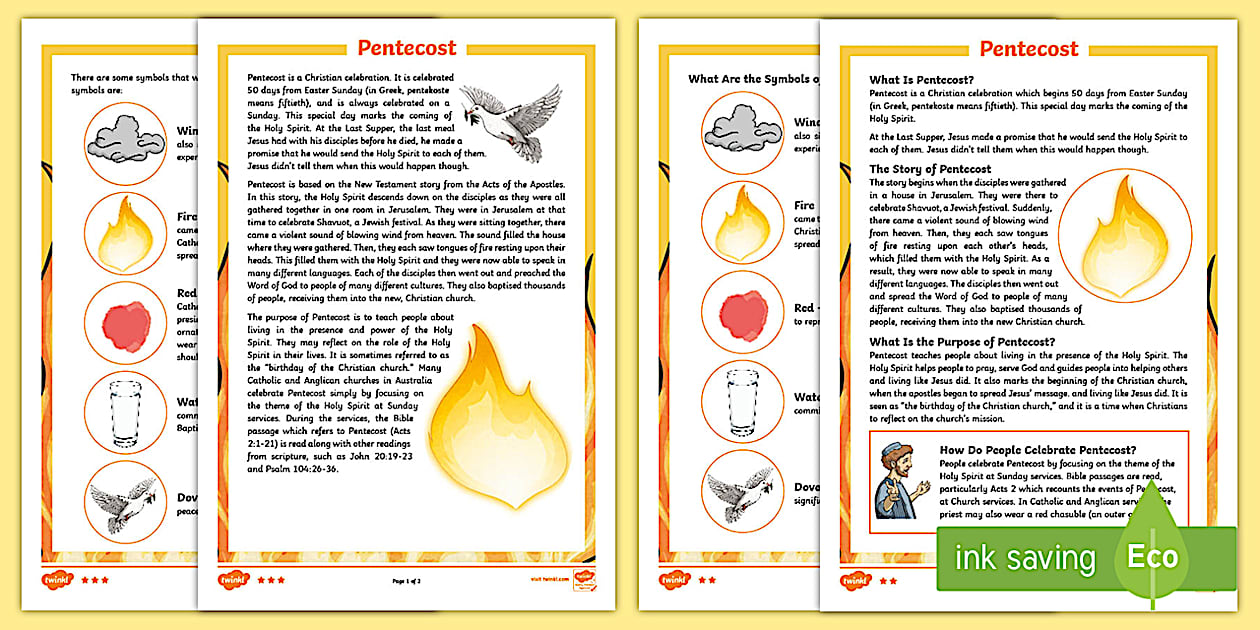 Pentecost Differentiated Fact Files (teacher made) - Twinkl