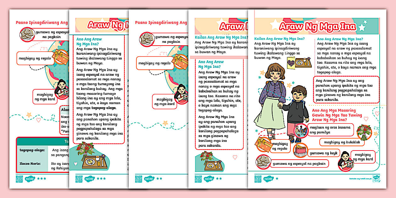 Pagbasa At Pag-Unawa: Araw Ng Mga Ina | Philippines | Twinkl