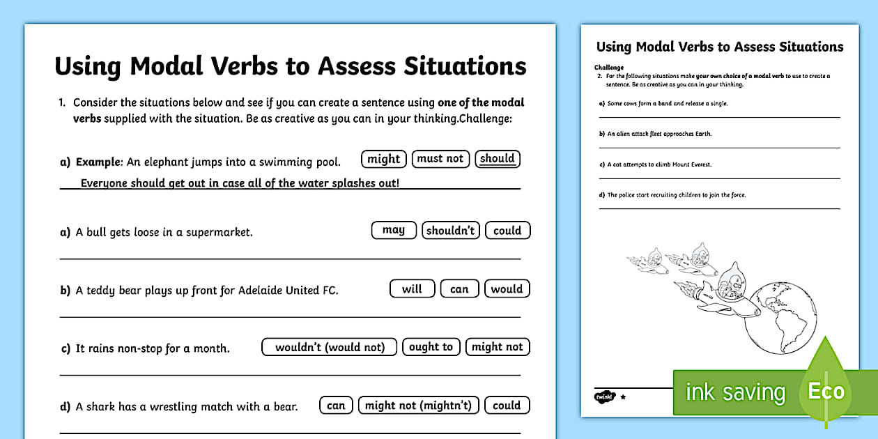 Modal Verbs of Advice Worksheet and Guide | Primary Resource