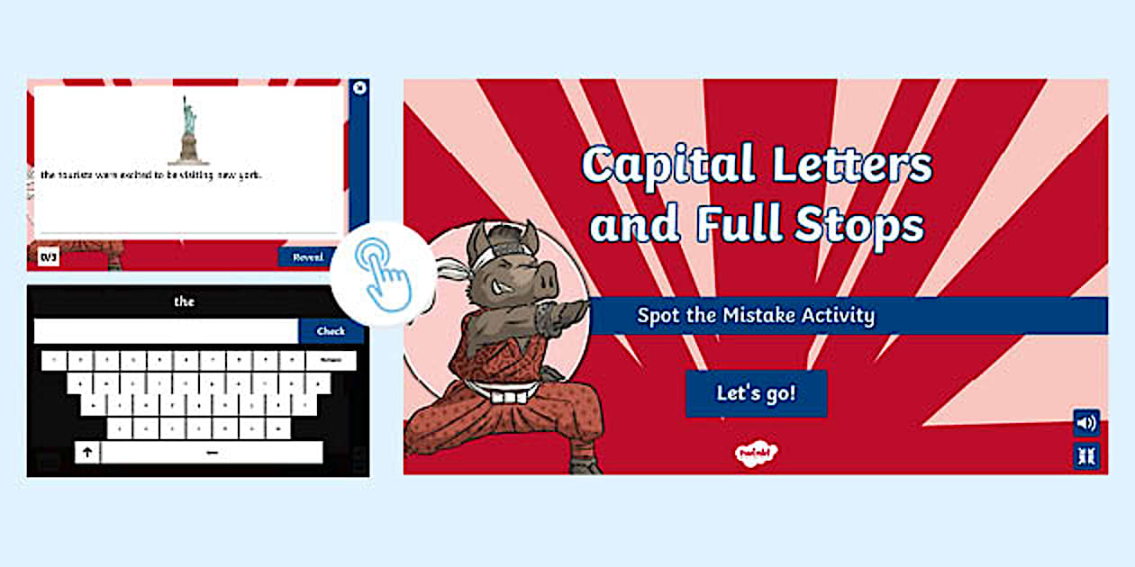 Capital Letters and Full Stops Game - KS2 SPaG Revision