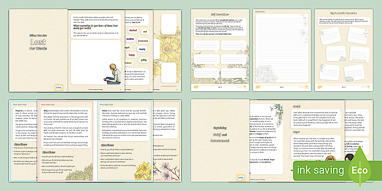 Bereavement KS2 Support Activity Pack (professor feito)