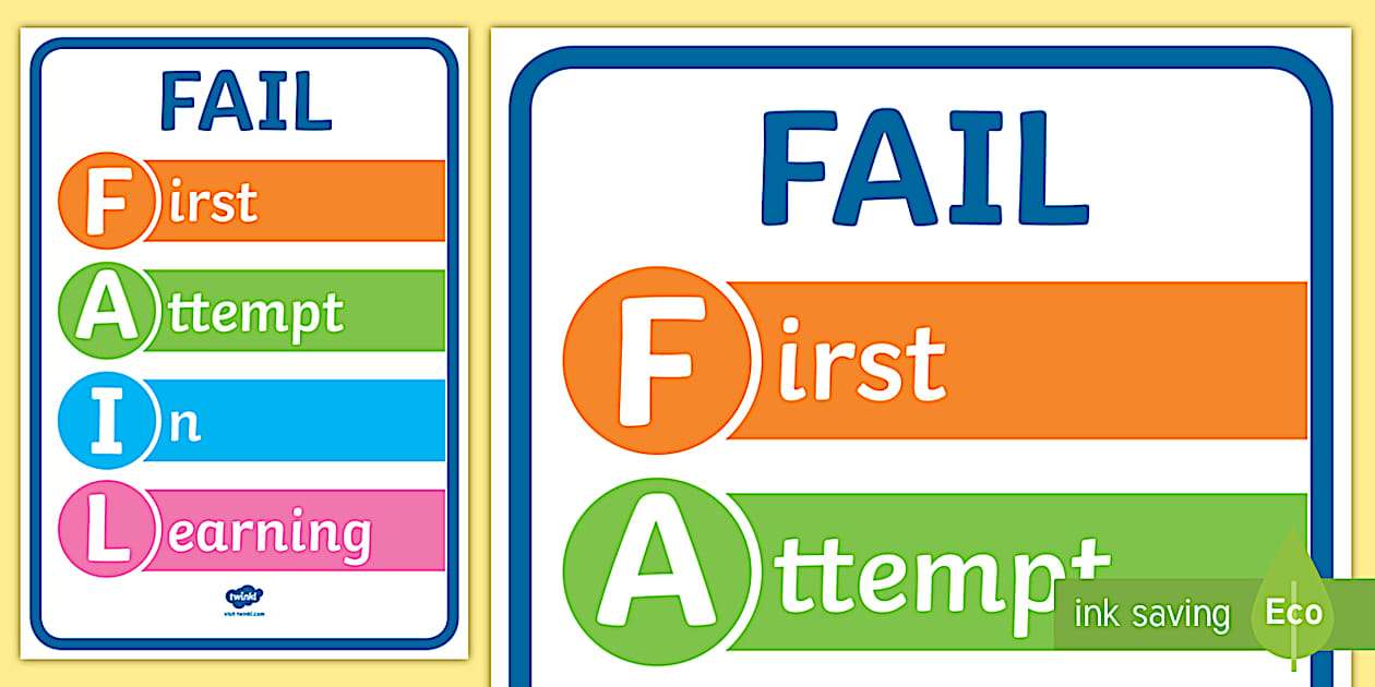 👉 FAIL Motivational Poster (teacher made) - Twinkl