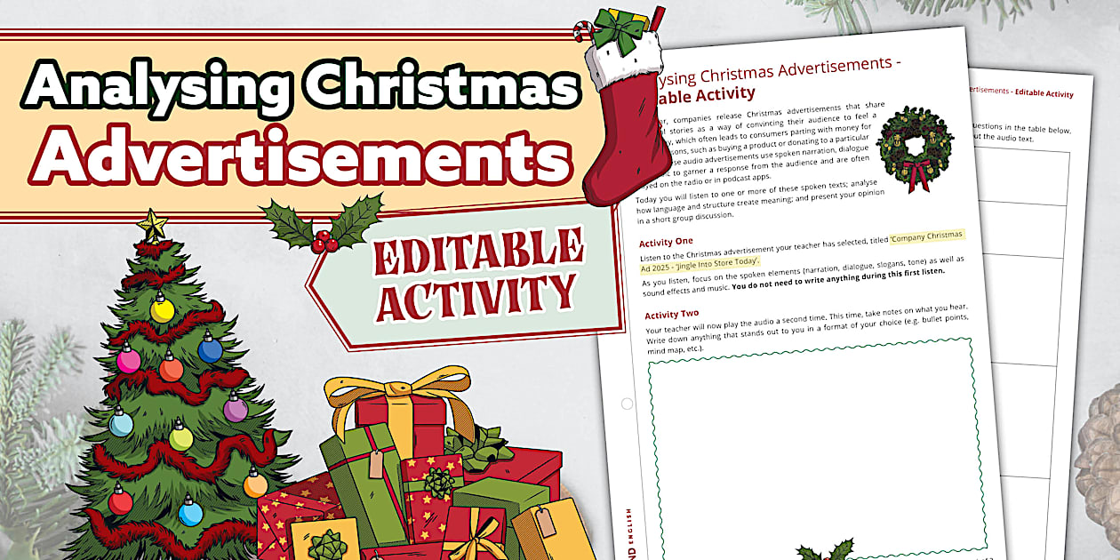 Analysing Christmas Advertisements - Activity