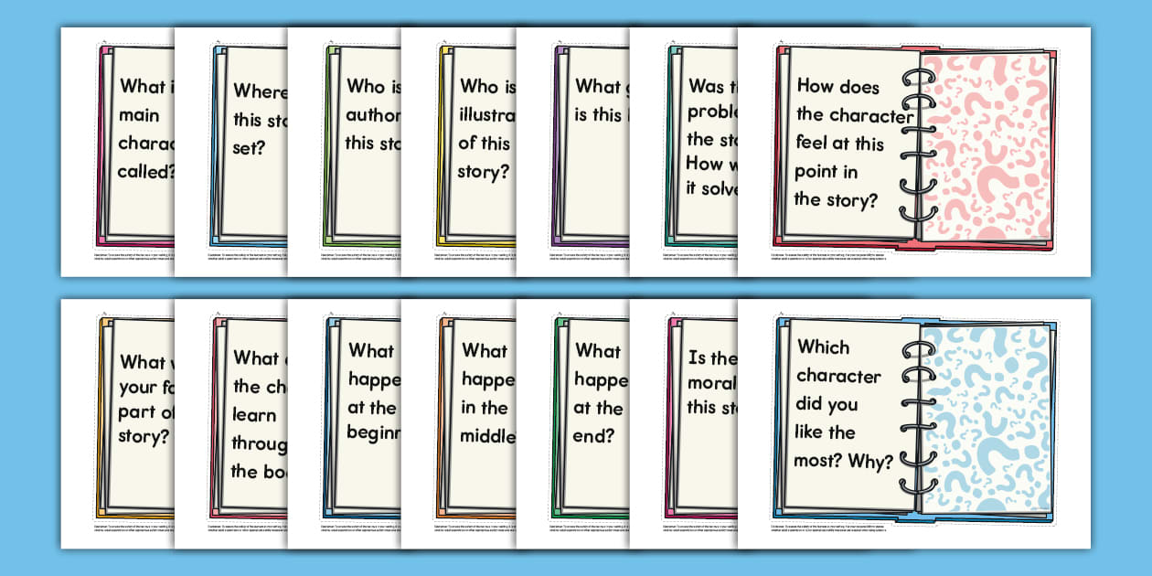Story Questions Display Cut-Outs (teacher made) - Twinkl