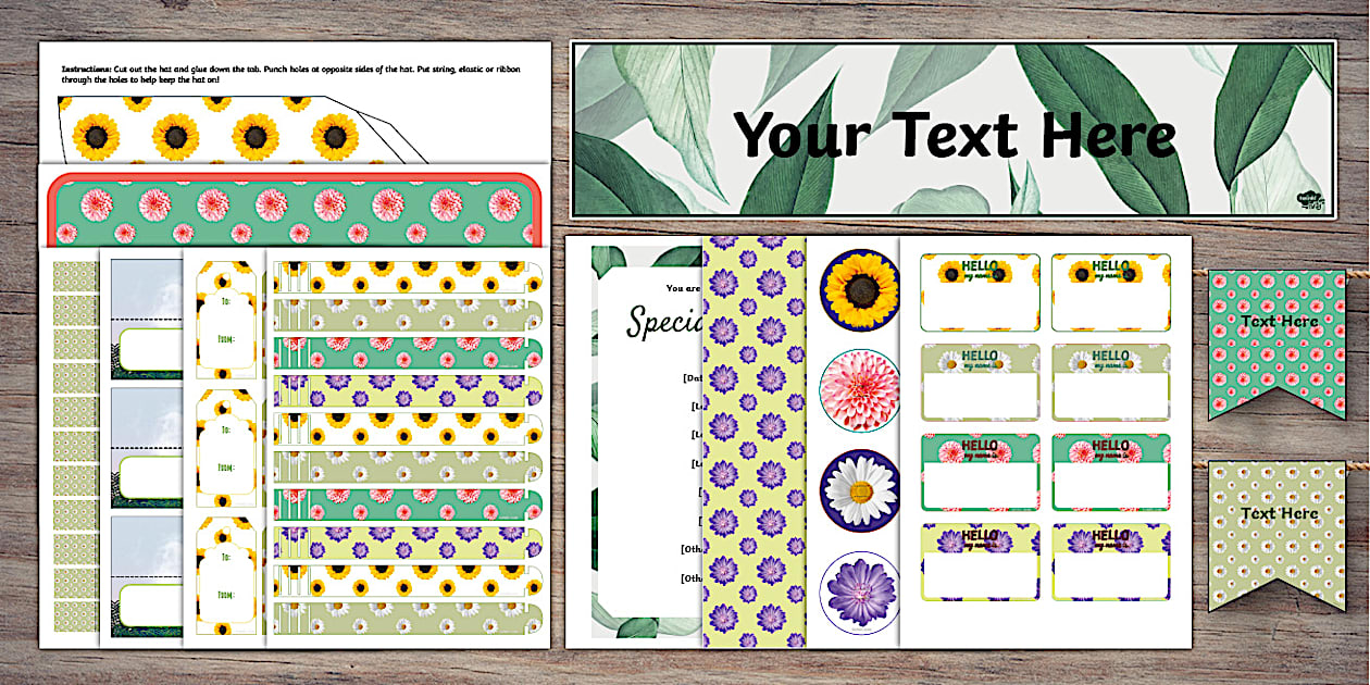 Botanical Theme Decorations Pack | Twinkl Party - Twinkl