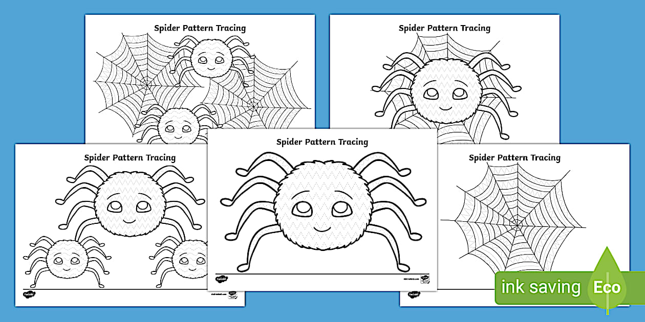 Spider Pattern Tracing Activity | Twinkl (teacher made)