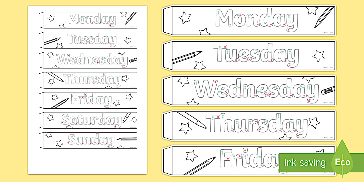 QLD Australia Handwriting Days of the Week Paper Chain Activity