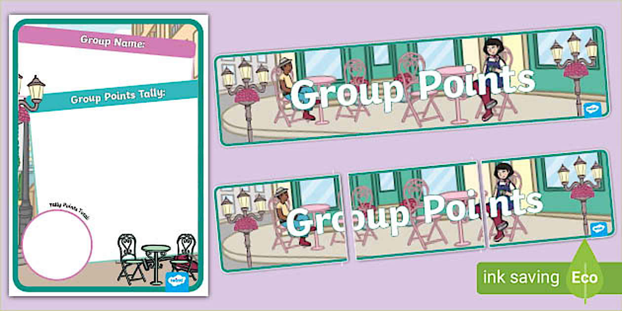 French Parisian Group Points (teacher made) - Twinkl