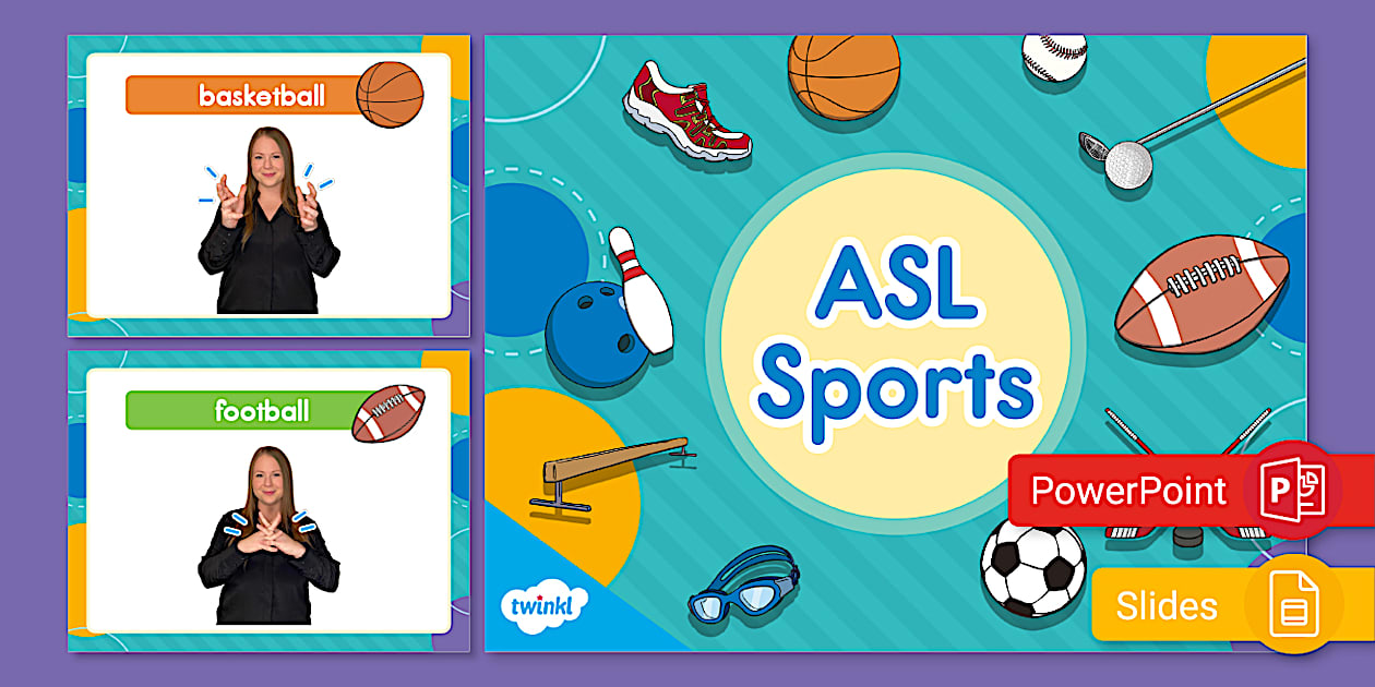 ASL Sports PowerPoint & Google Slides - Twinkl