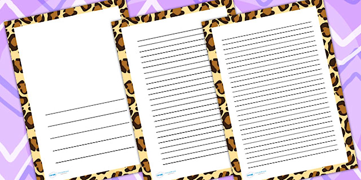 Leopard Print Page Borders (teacher made) - Twinkl