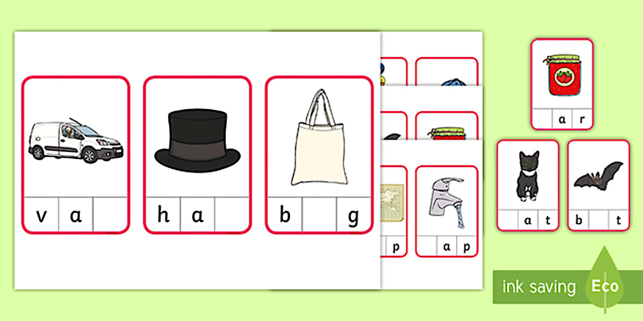 CVC Words 'A' Peg Activity - Twinkl