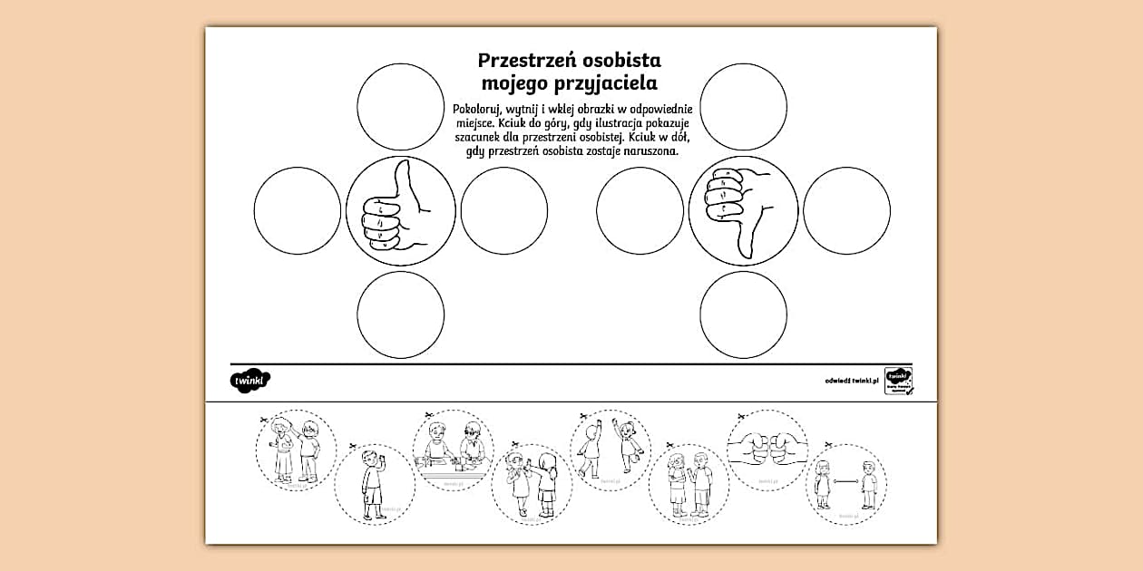 Przestrzeń osobista mojego przyjaciela | Karta pracy