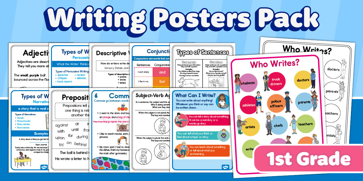 First Grade Writing Posters Resource Pack