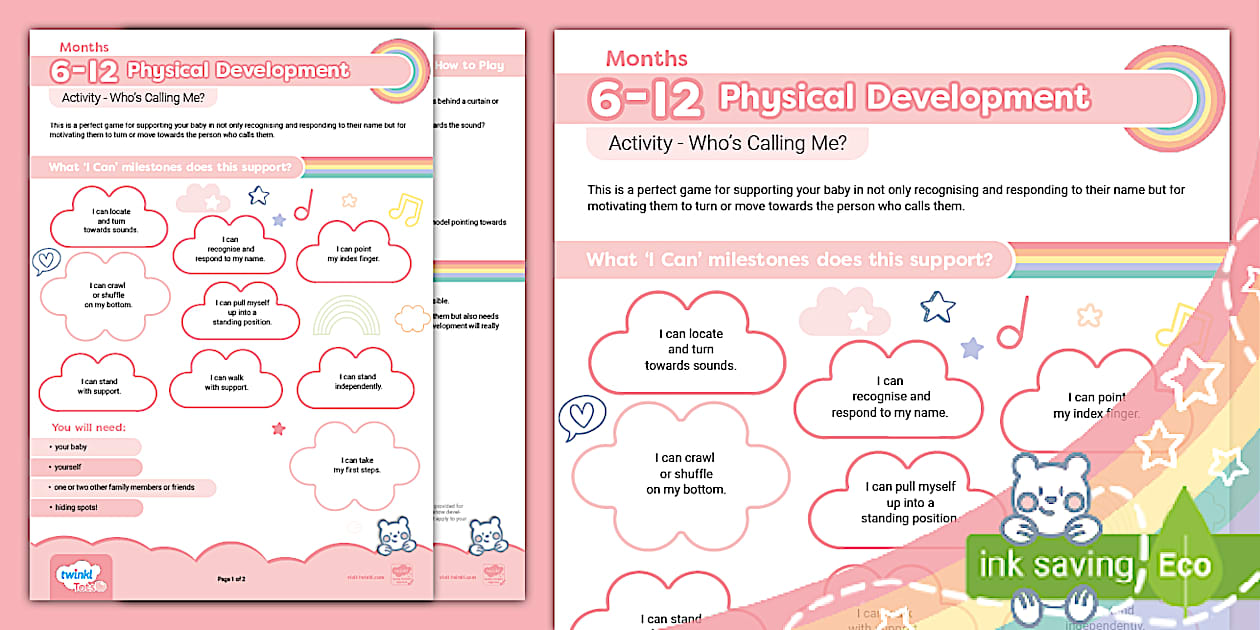 6-12 Months Physical Development Activity Who’s Calling Me?