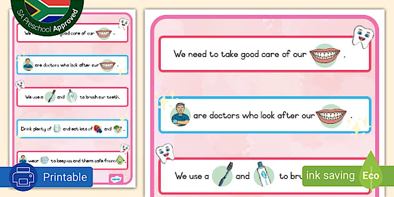 Teeth and the Dentist Picture Reading Poster - Twinkl ZA