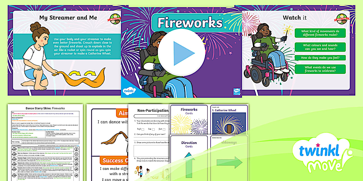 👉 Twinkl Move - Year 1 Dance: Starry Skies Lesson 1 - Fireworks