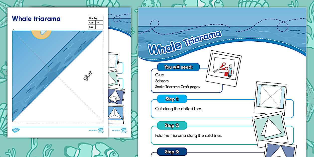 Whale Triarama Craft - Twinkl Arts and Crafts (Teacher-Made)